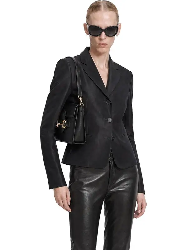 Gucci Fine Silk Faille Blazer - Black