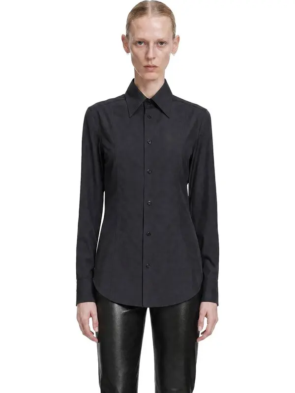 Gucci Silk Poplin Shirt - Blue