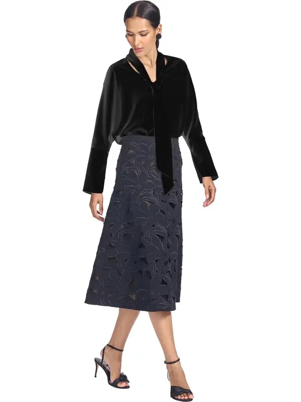 Sachin & Babi Ryder Satin Crepe Top - Black