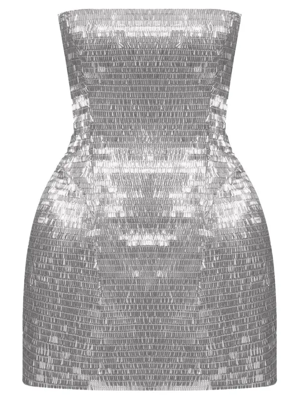 BALYKINA Tia Sequined Mini Dress - Silver