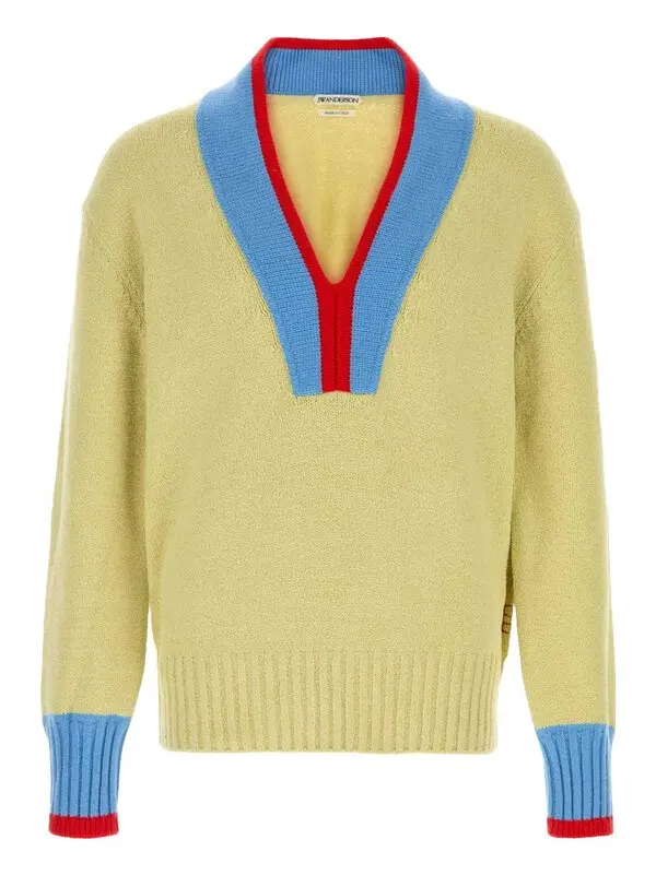 JW Anderson Pastel Stretch Cotton Blend Sweater - Green