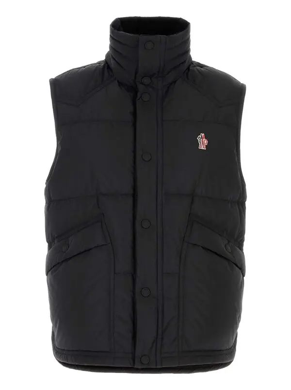 Moncler Polyester Sleeveless Evans Down Jacket - Black