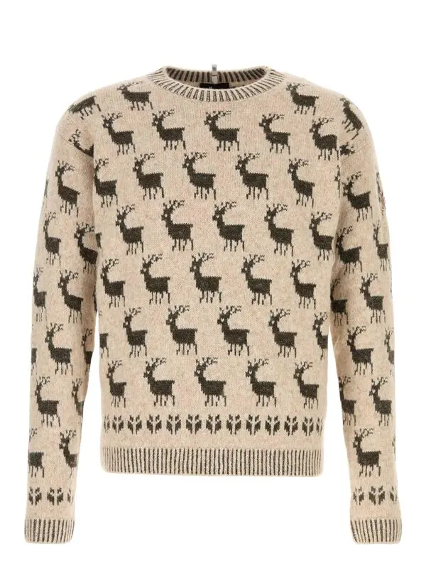Moncler Embroidered Alpaca-blend Sweater - Printed