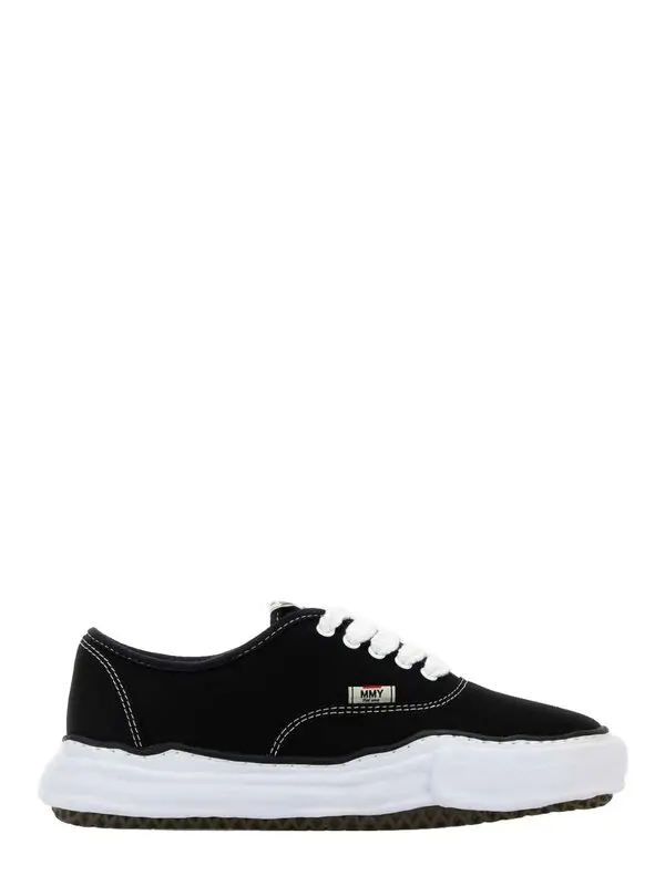 Mihara Yasuhiro Baker Og Low Top Canvas Trainers With Round Toe - Black