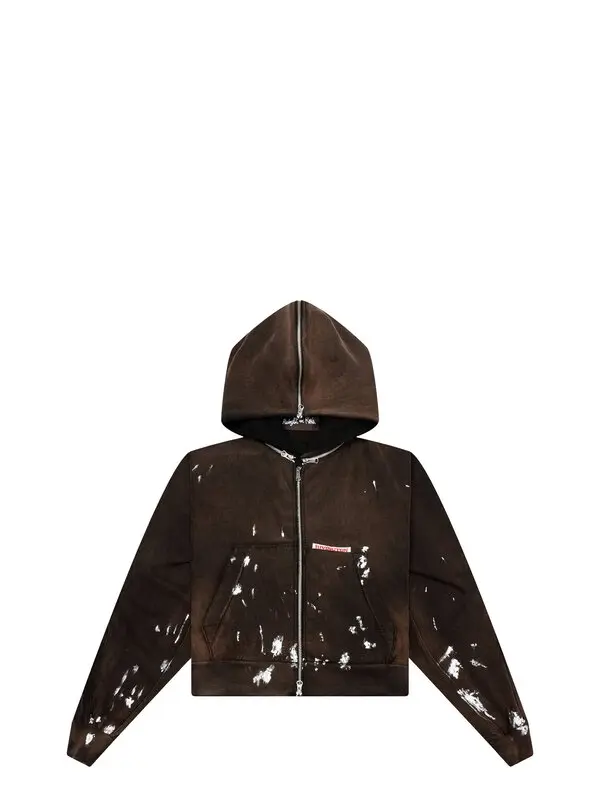 RIVINGTON ROI REBIS Rose Zip Hoodie 'welder - Brown