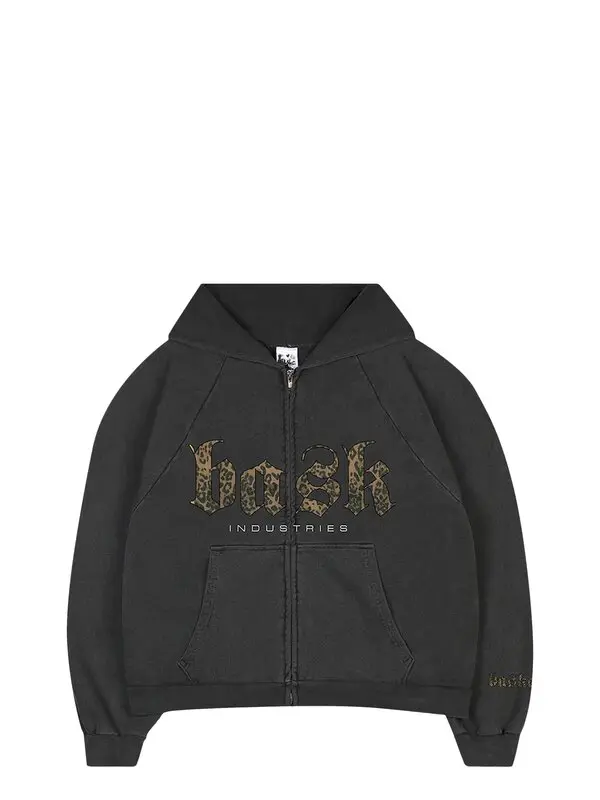 BASKETCASE Industries Zip Up Hoodie 'vintage - Black