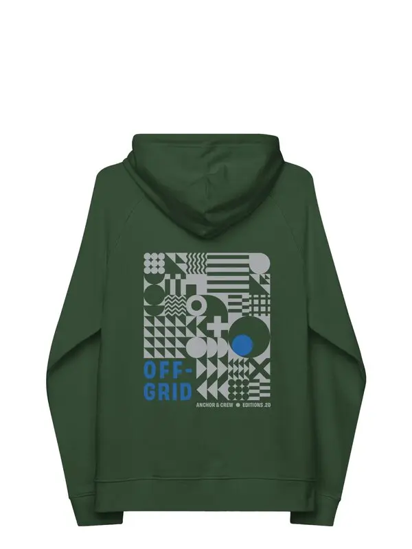 ANCHOR & CREW Bottle Twenty Off-grid Editions Organic Cotton Hoodie - Green