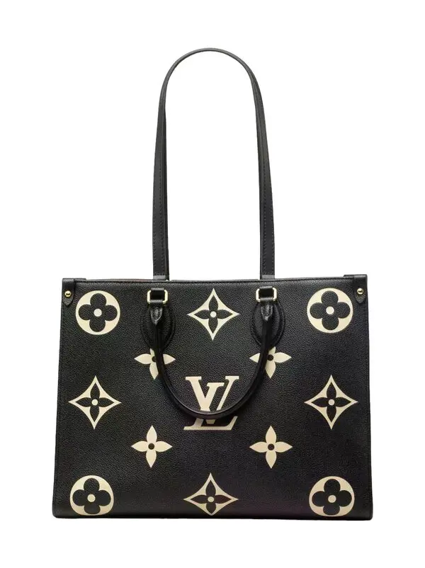 LOUIS VUITTON 2021-2026 Bicolor Monogram Empreinte Giant Onthego Mm Satchel - Black