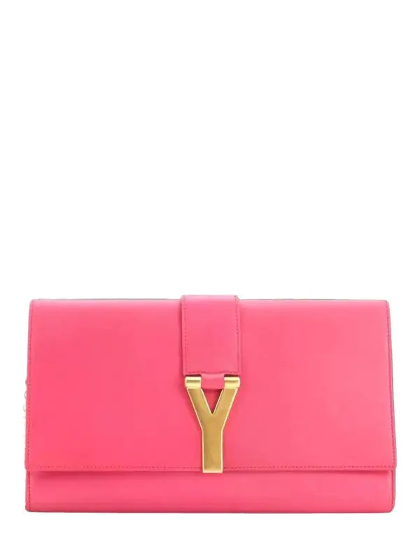 Saint Laurent Classic Y Chain Wallet Leather Shoulder Bag - Pink