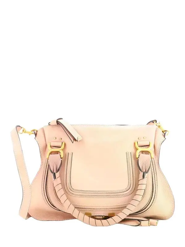 Chloé Marcie Leather Medium Satchel - Neutrals