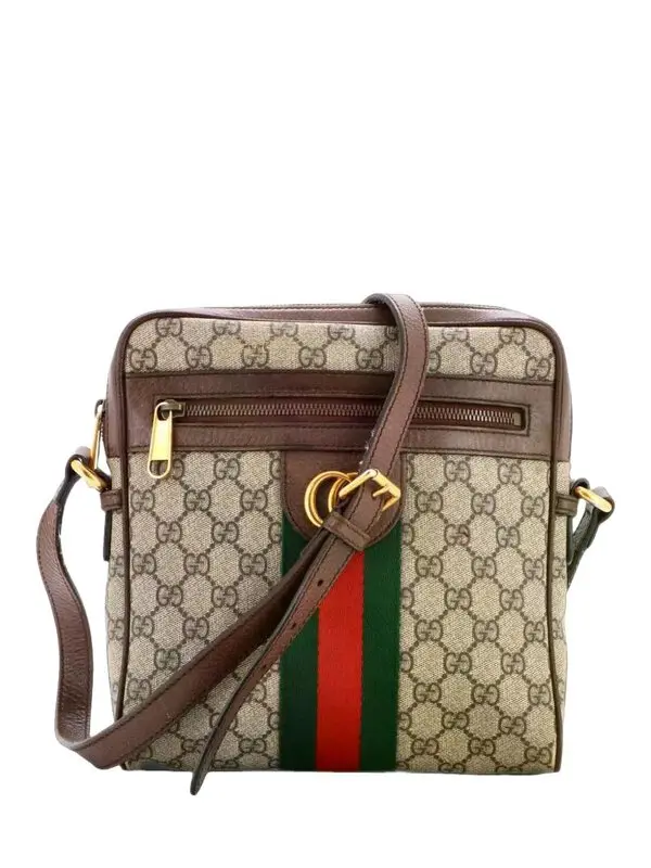 Gucci Ophidia Messenger Bag Gg Coated Canvas Small Crossbody Bag - Brown