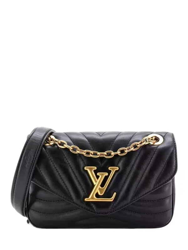 LOUIS VUITTON New Wave Chain Bag Nm Quilted Leather Pm Crossbody Bag - Black