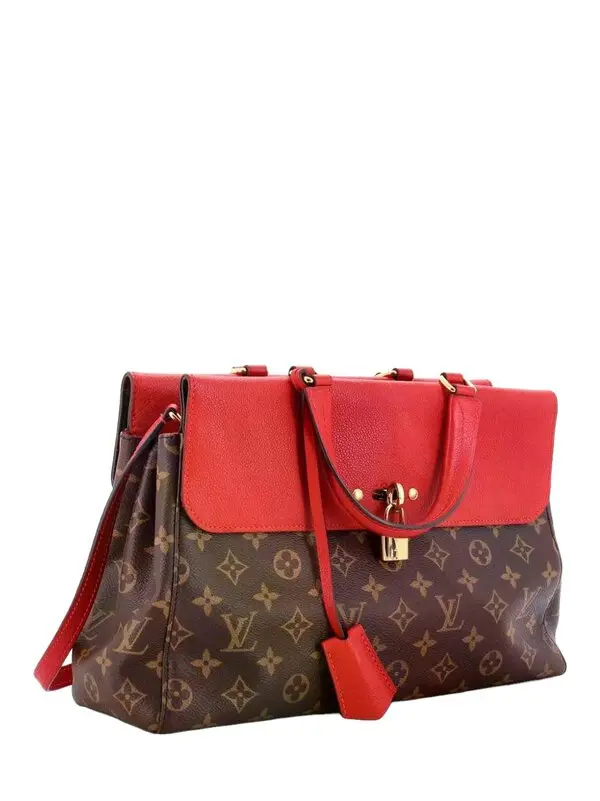 LOUIS VUITTON Venus Handbag Monogram Canvas And Leather Satchel - Red