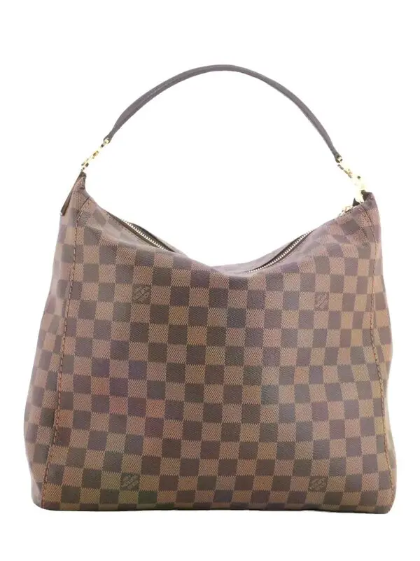LOUIS VUITTON Portobello Handbag Damier Pm Hobo Bag - Brown
