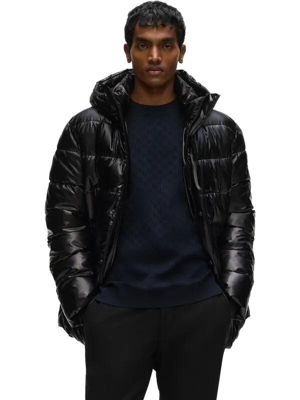 Karl Lagerfeld Hooded Padded Parka - Black