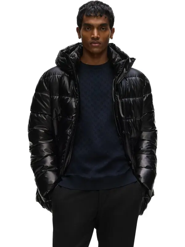 Karl Lagerfeld Hooded Padded Parka - Black