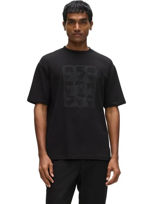 Karl Lagerfeld Relaxed-fit Karl Sketch T-shirt - Black