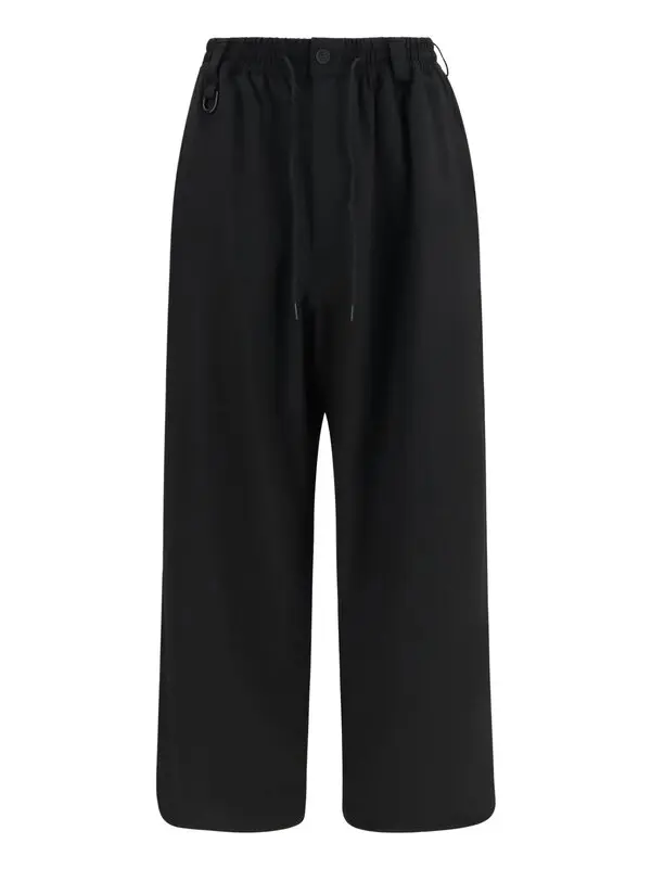 Y3 Wool Straight-leg Pants Ale - Black