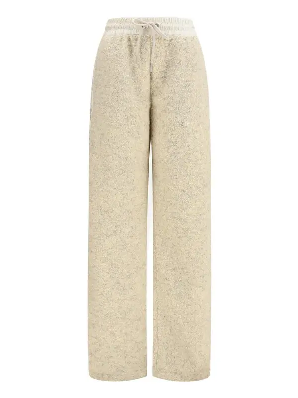 Moncler Teddy-effect Feece Sweatpants Femae - Beige
