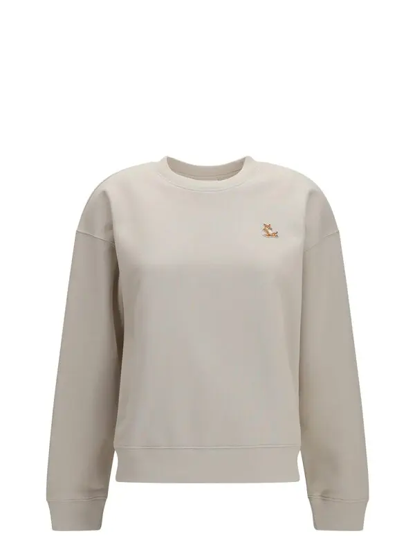 Maison Kitsuné Chiax Fox Comfort Crewneck Sweatshirt Femae - Cream