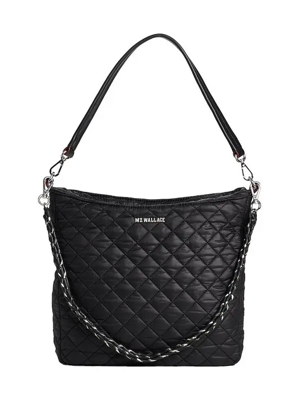 Mz Wallace Crosby Quilted Hobo Shoulder Bag - Black