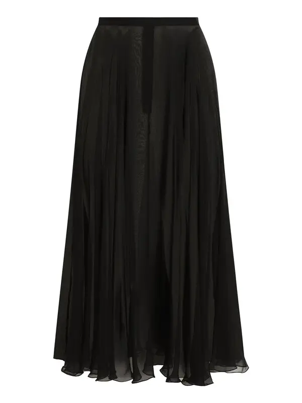 Dolce & Gabbana Chiffon Circle Skirt - Black
