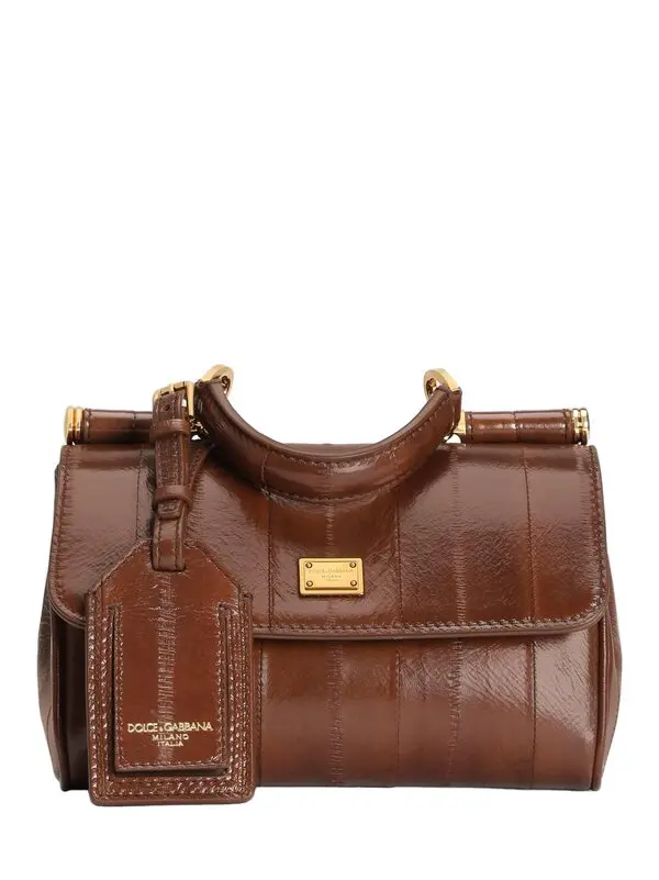 Dolce & Gabbana Mini My Sicily Eel Handbag - Brown