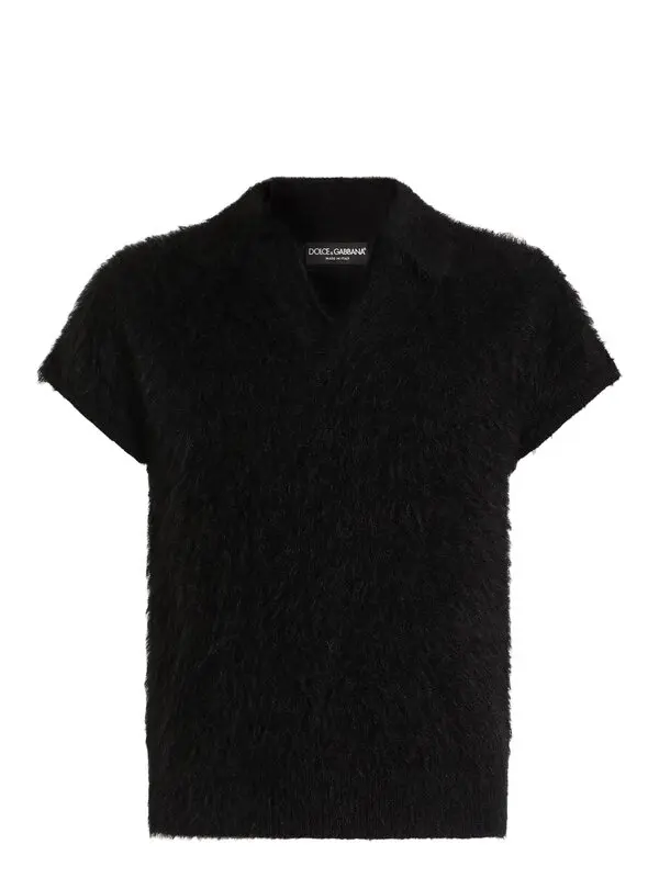 Dolce & Gabbana Knit Polo Shirt - Black
