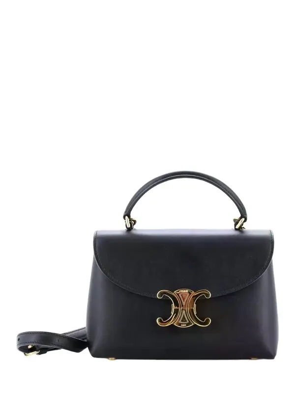Celine Nino Top Handle Bag Leather Teen Satchel - Black