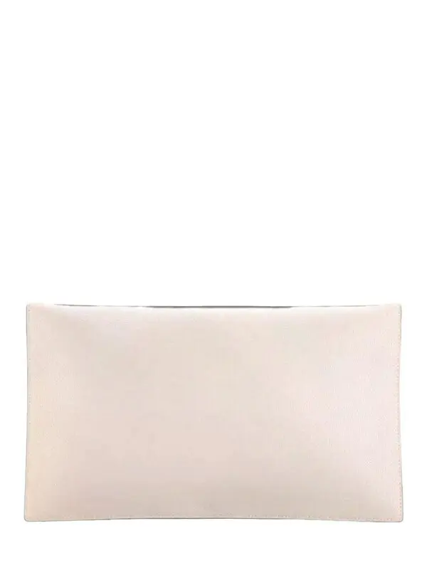 Saint Laurent Uptown Pouch Leather Clutch Bag - Grey
