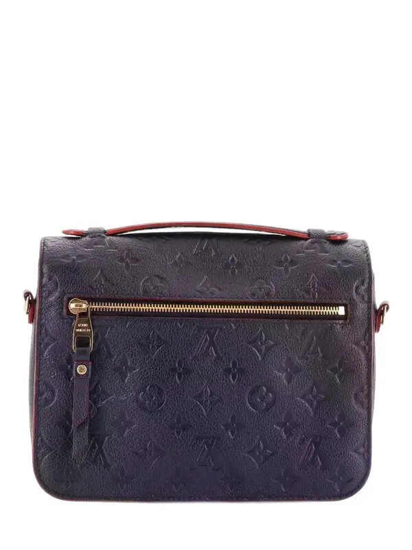 LOUIS VUITTON Pochette Metis Monogram Empreinte Leather East West Crossbody Bag - Blue