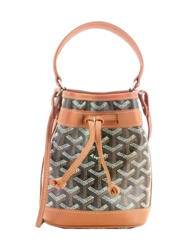 Goyard Petit Flot Coated Canvas Mini Bucket Bag - Brown