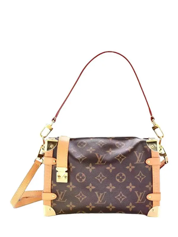 LOUIS VUITTON Side Trunk Handbag Monogram Canvas Mm Satchel - Brown