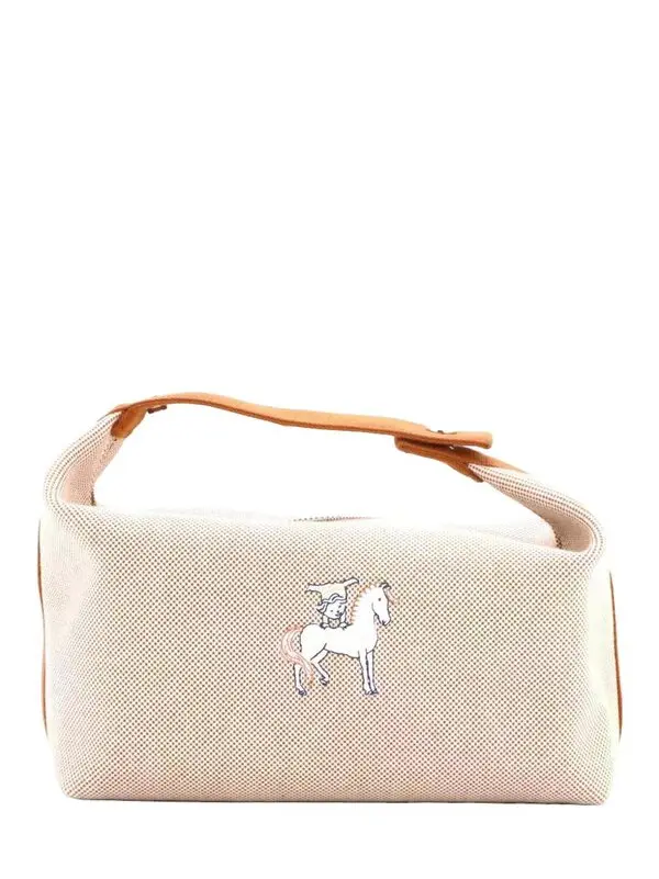 Hermès Bride-a-brac Cabriole Travel Case Toile Gm Pouch - Brown