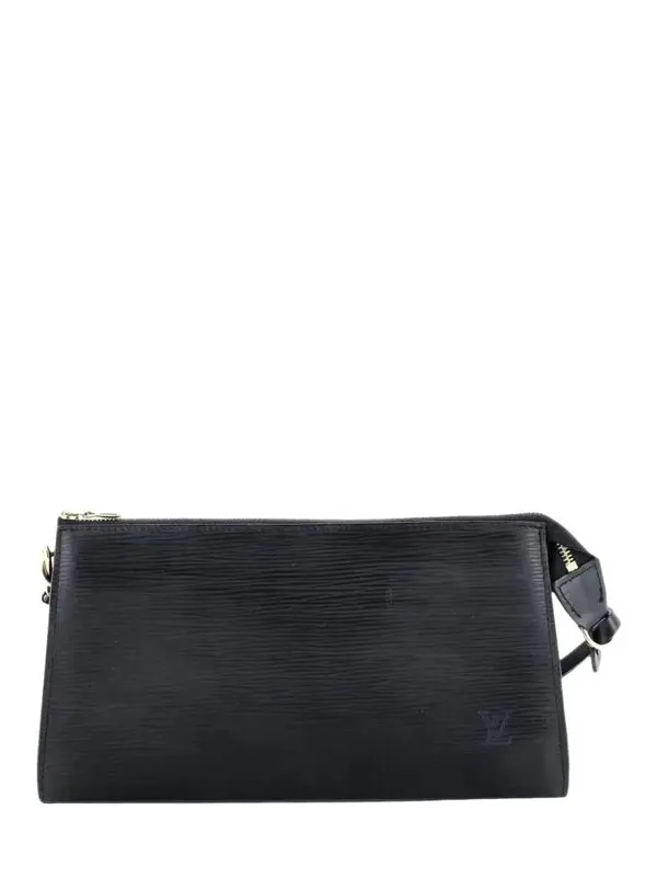 LOUIS VUITTON Pochette Accessoires Epi Leather Clutch Bag - Black
