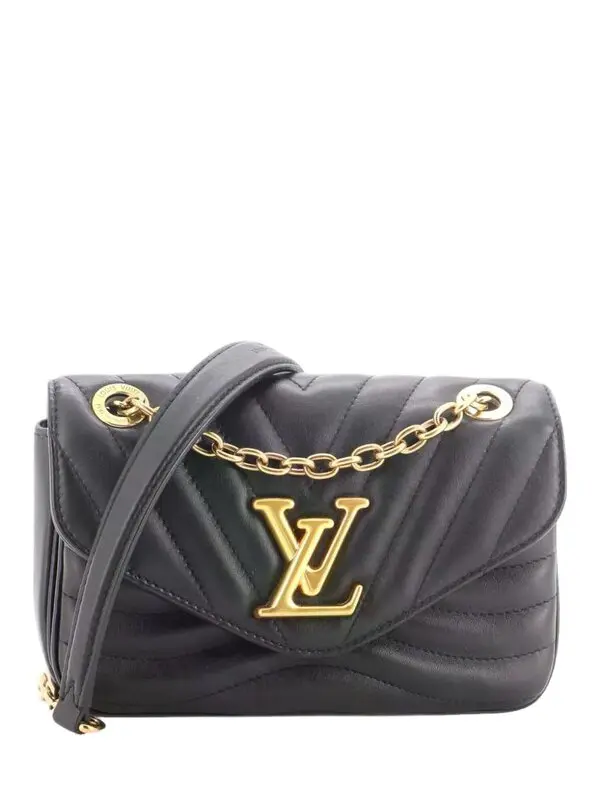 LOUIS VUITTON New Wave Chain Bag Nm Quilted Leather Pm Crossbody Bag - Black