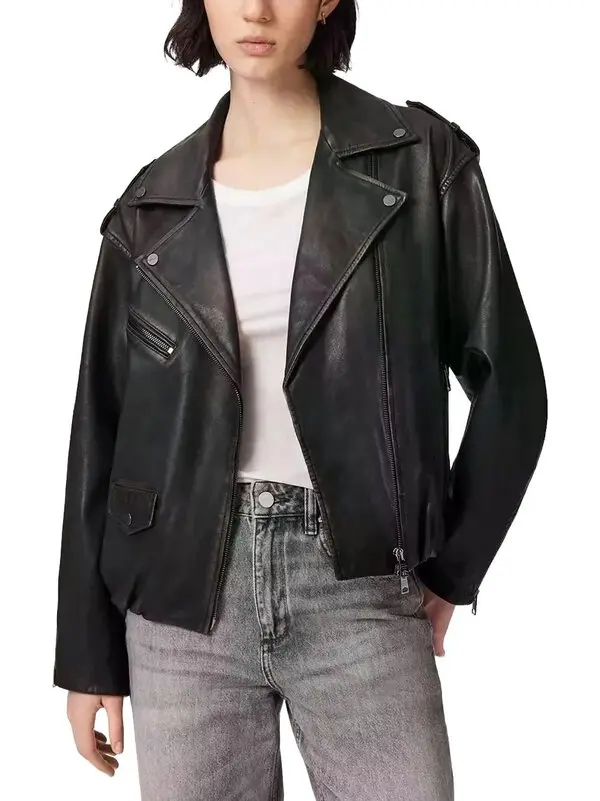 ALLSAINTS Samina Leather Biker Jacket - Black