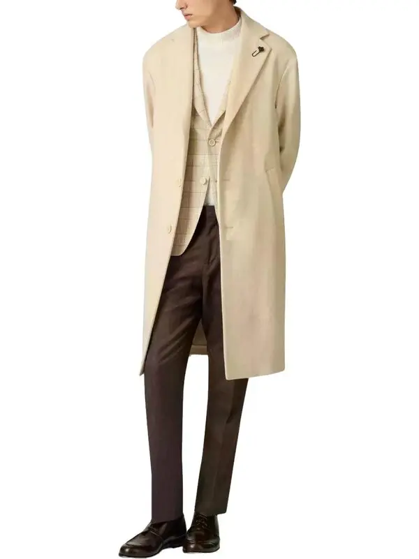 LARDINI Glen-check Bouclé Blazer - Neutrals