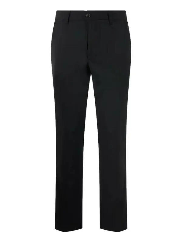 SLOWEAR Logo-patch Straight-leg Trousers - Black