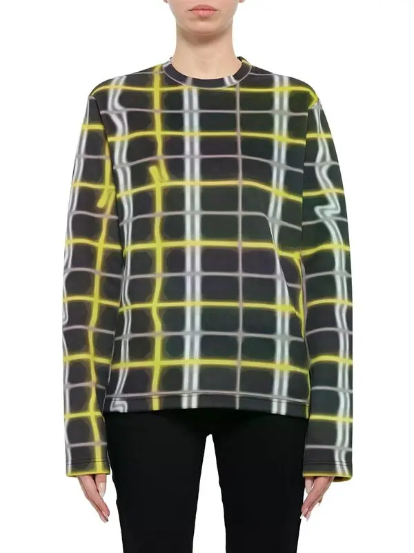 Kenzo Check-print Long-sleeve T-shirt - Black