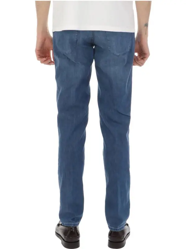 Incotex Faded Slim-fit Jeans - Blue