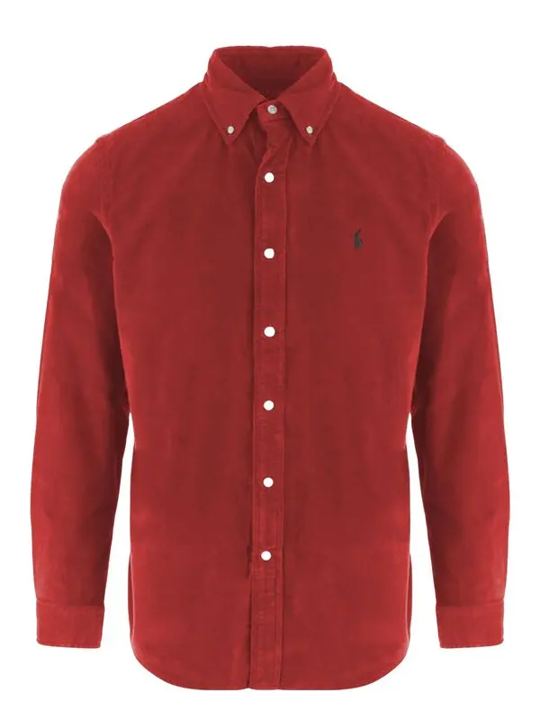 Polo Ralph Lauren Ribbed Velvet Shirt - Red