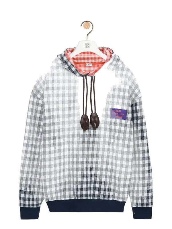 Loewe Hoodie In Cotton - Red/blue/white