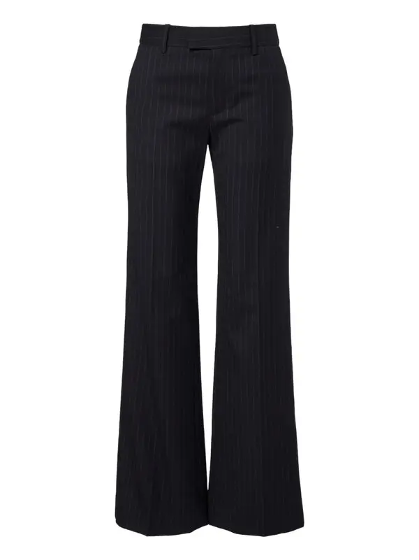 NILI LOTAN Bethany Striped Flared Trousers - Blue