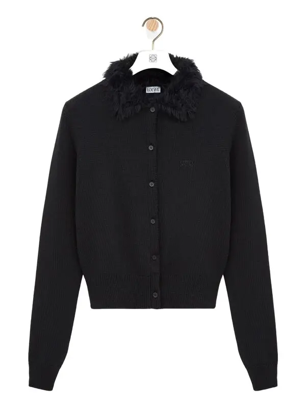 Loewe Cardigan In Wool - Black