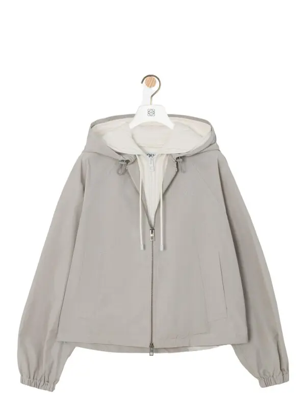 Loewe Parka En Coton Technique - Light Gray