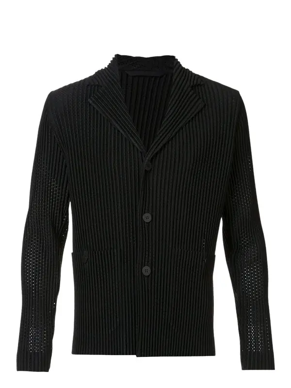 Issey Miyake Homme Plissé Tailored Pleats Jacket - Black