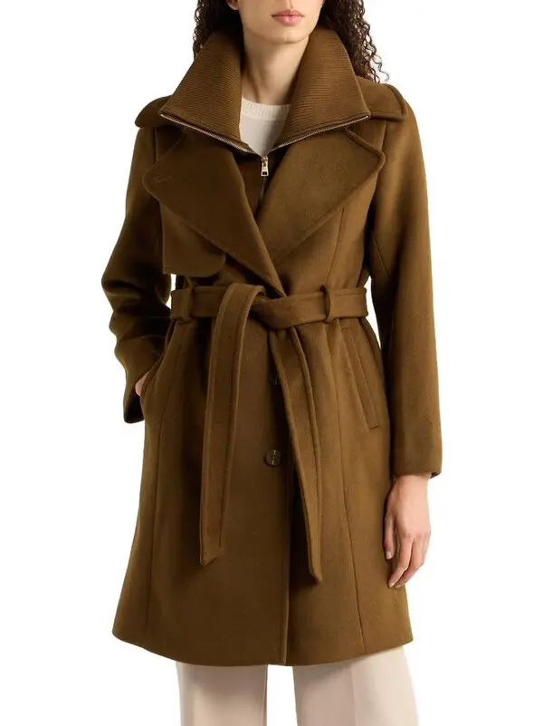 Soia & Kyo Fabianne Wool Blend Coat - Espresso