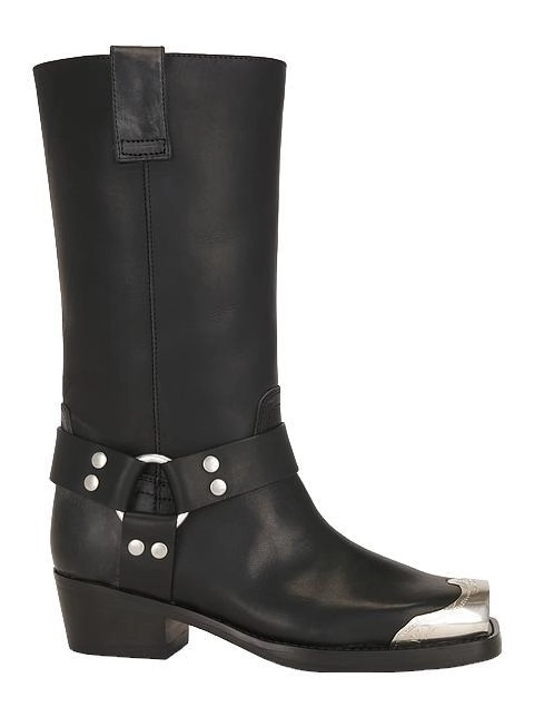 Paris Texas Roxy Embellished Toe Boot - Black