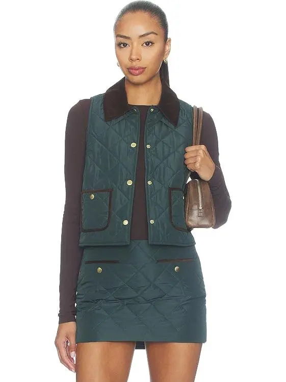 SEROYA Aida Vest In Green - Evergreen